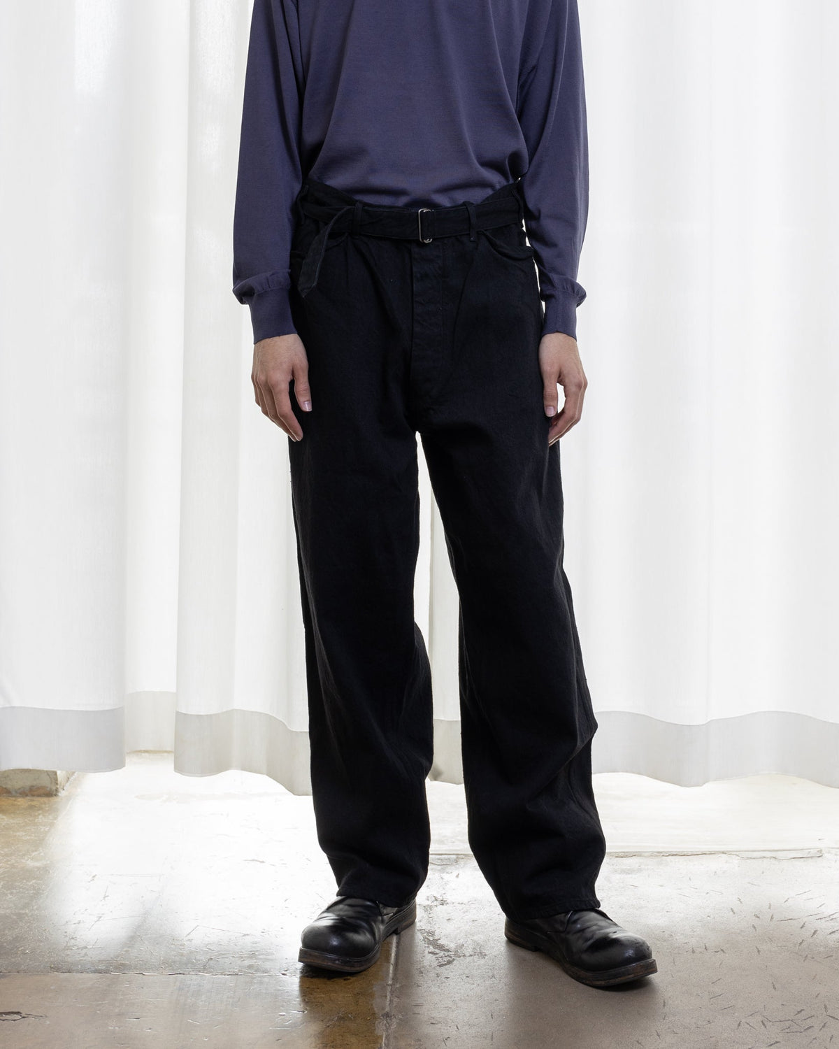 Comoli Denim Belted Pants | Tortoise General Store