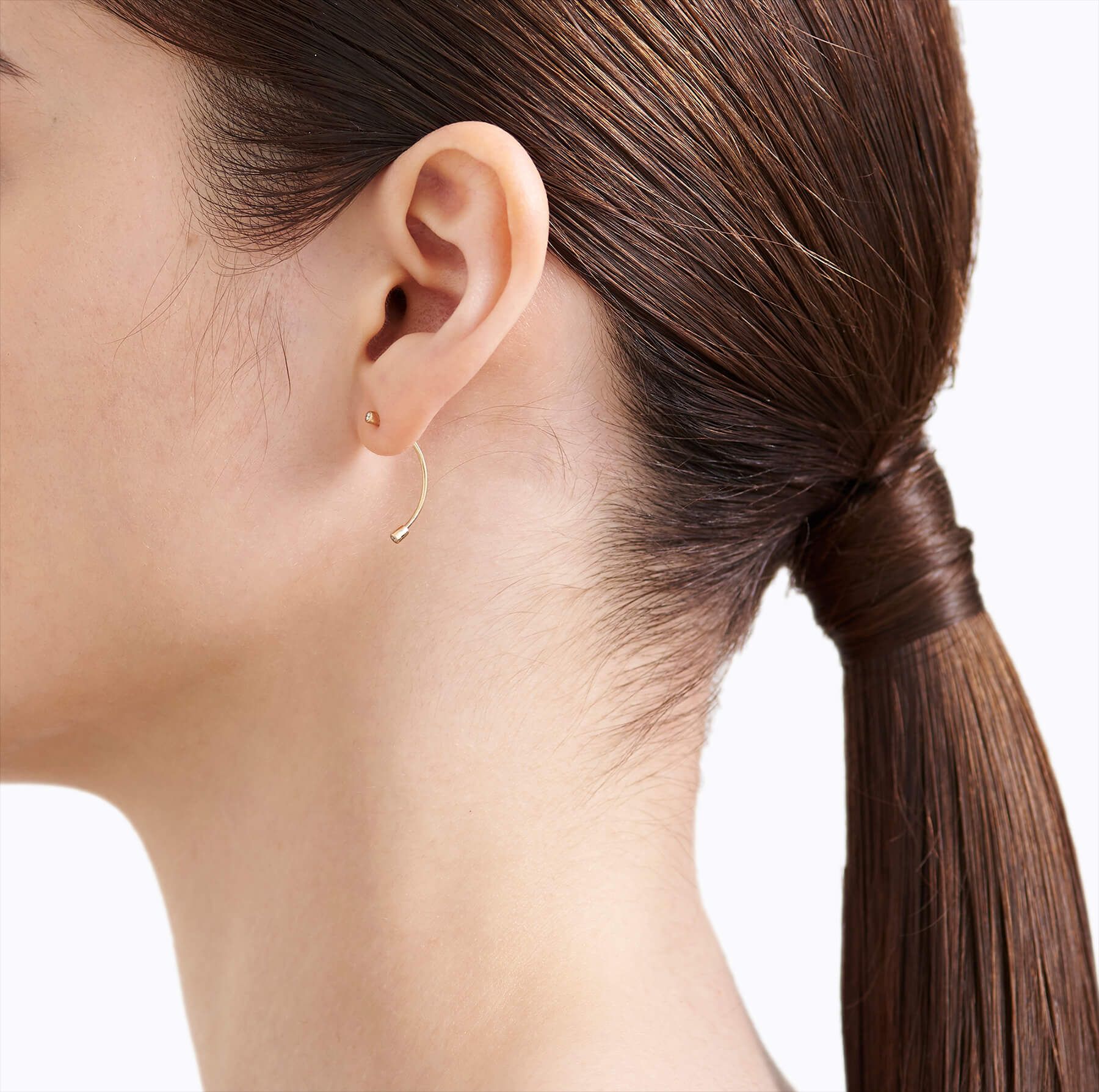 Shihara Diamond Twist Curl Earring 01 | tortoise general store