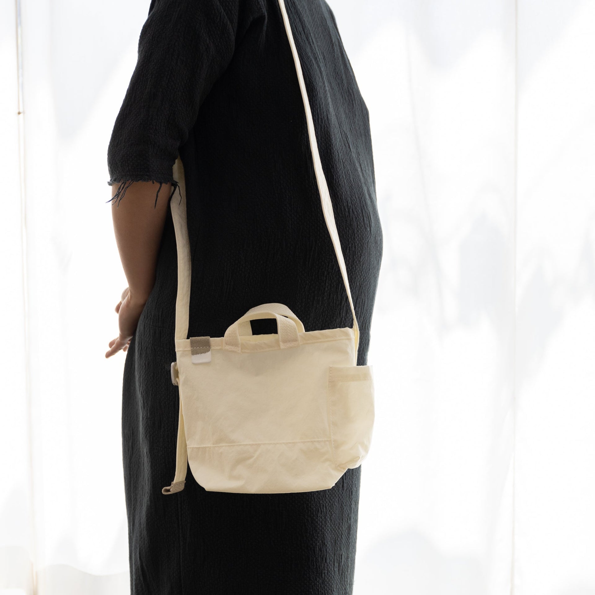 ANUNFOLD Side Pocket Mini Bag - White | Tortoise General Store