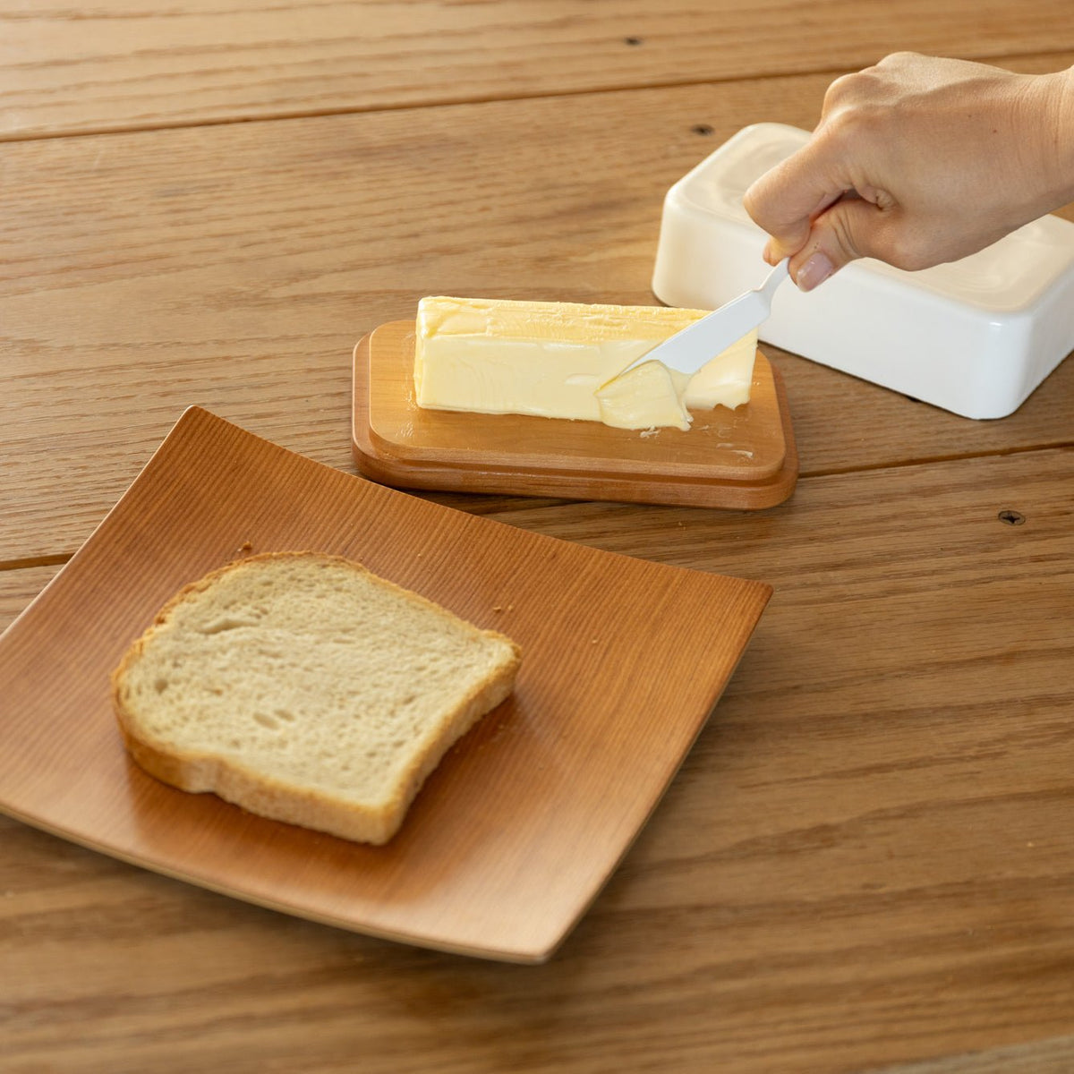 Noda Horo Enamel Butter Case with Wood Lid | Tortoise General Store