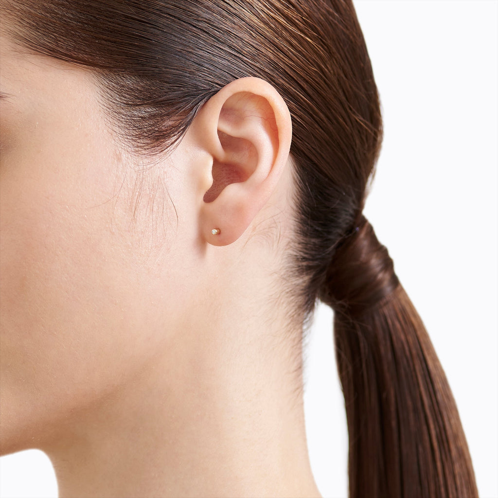 Shihara Diamond Twist Pin Earring 01 | tortoise general store