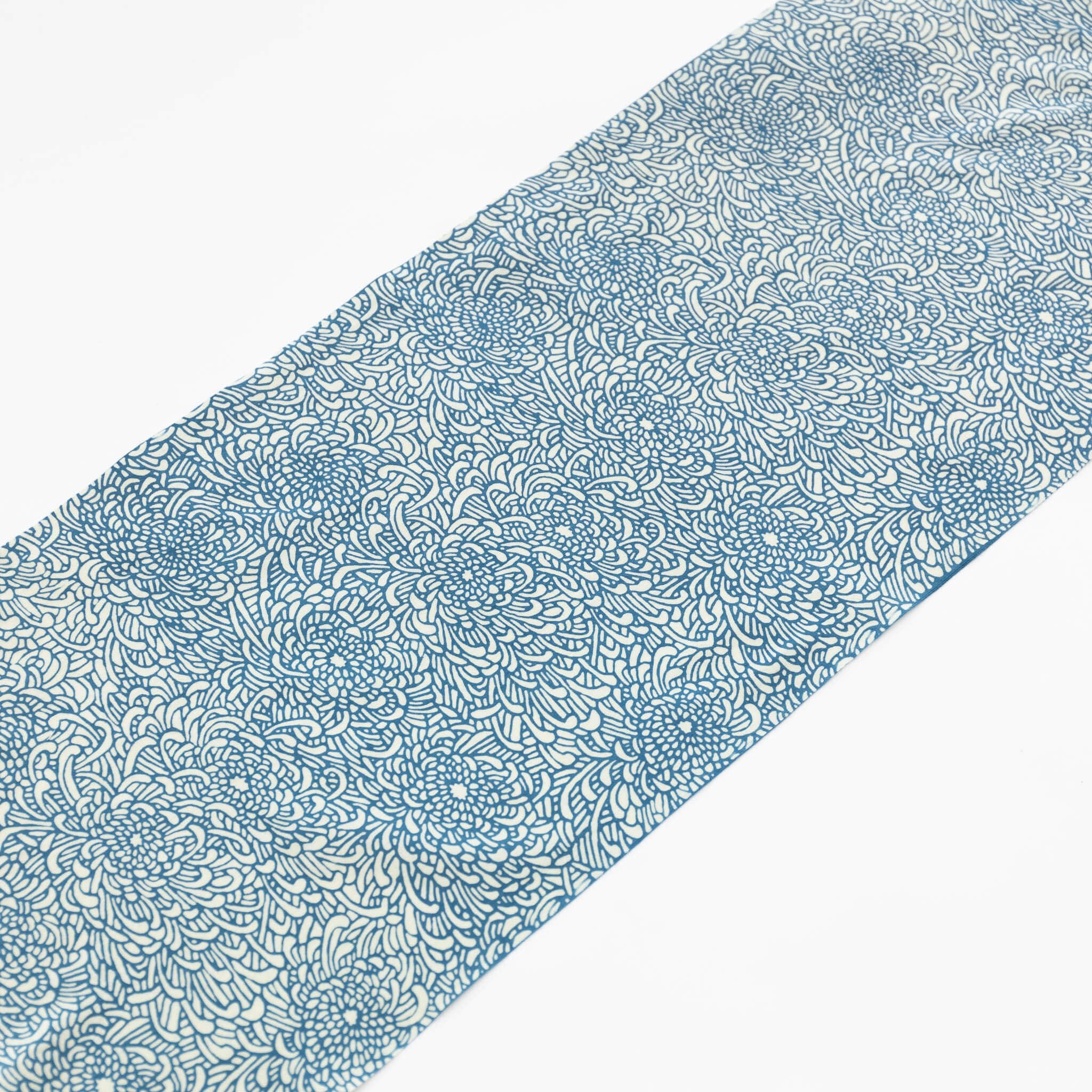 Tenugui towel/cloth - Teal Chrysanthamums | Tortoise General Store